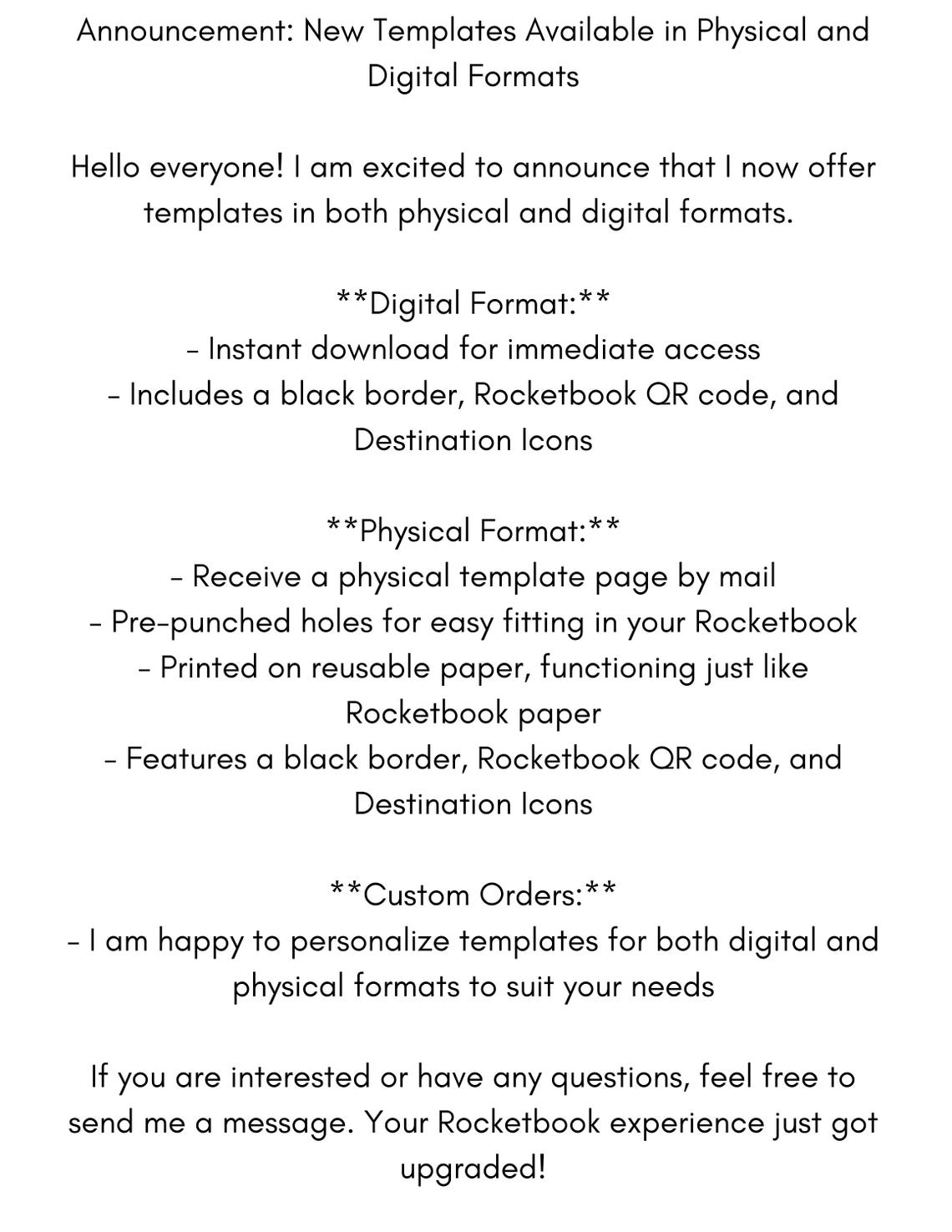 Rocketbook Weekly Planner Two-page Spread Template - Digital Download ...