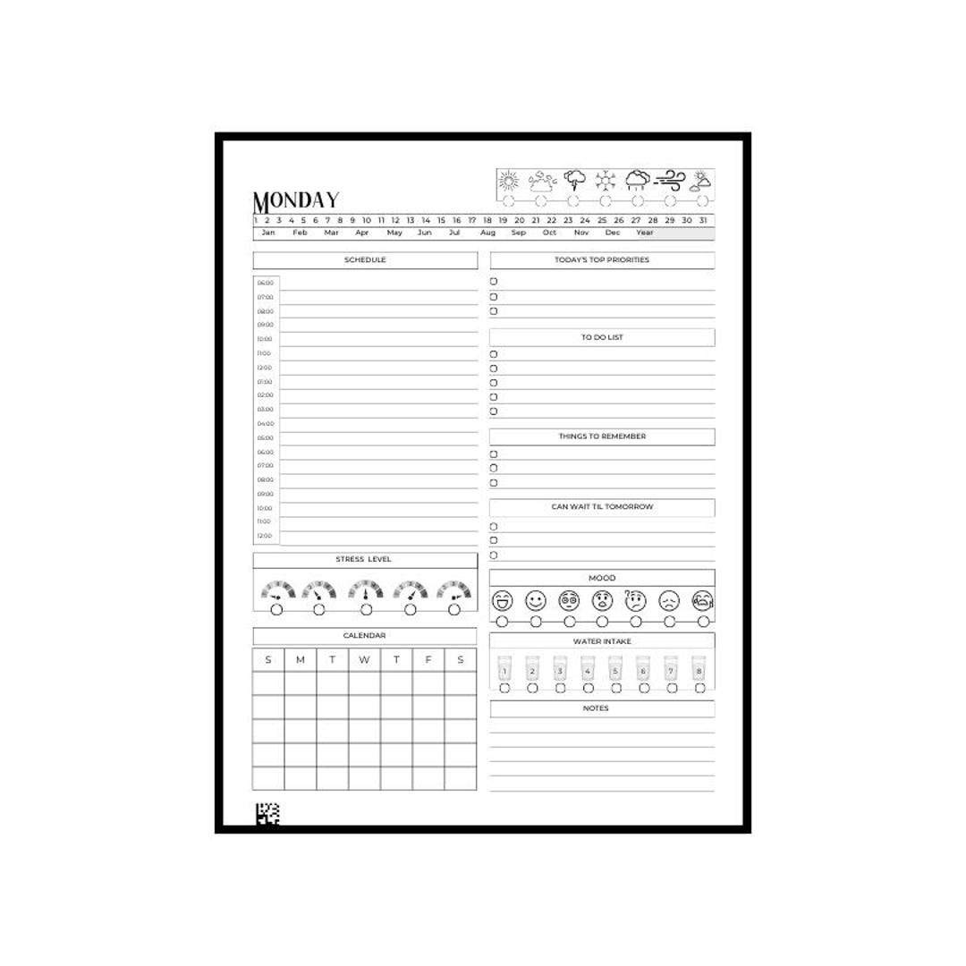 Rocketbook Daily Planner Pages- Letter Size- Digital Download - Etsy