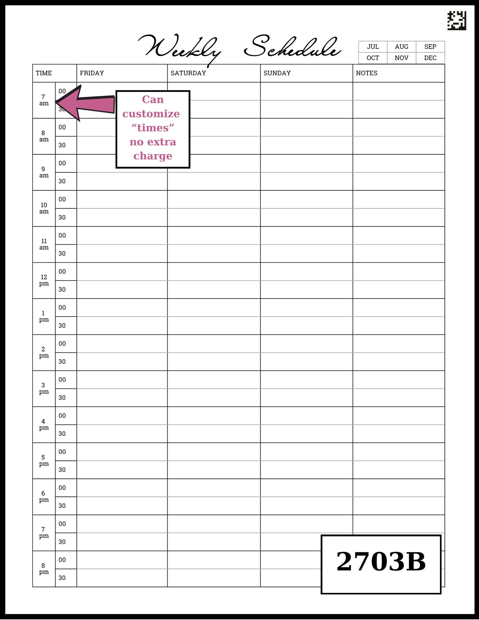 Rocketbook Custom Templates Weekly Planner 2 Page Spread- This Listing ...