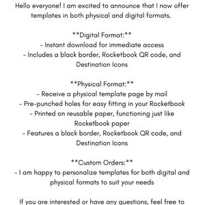 Rocketbook Weekly Planner Two-page Spread Template - Digital Download ...