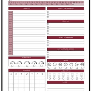 Rocketbook Daily Planner Pages- Letter Size- Digital Download - Etsy