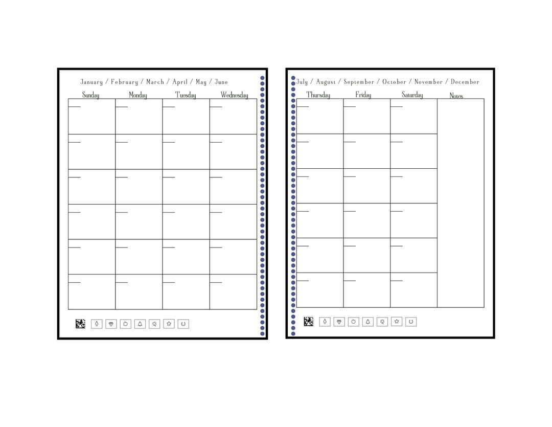 Rocketbook Weekly Planner Two-page Spread Template - Digital Download ...
