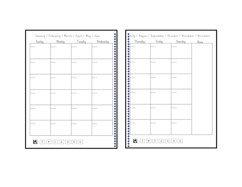 Rocketbook Weekly Planner Two-page Spread Template - Digital Download ...