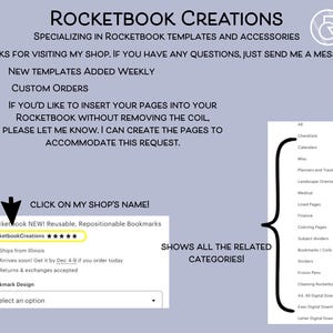 Rocketbook Custom Rocketbook Template- This Listing for Letter Size ...