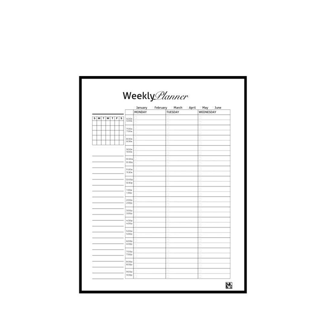 Rocketbook Weekly Planner - Letter Size- Digital Download - Etsy