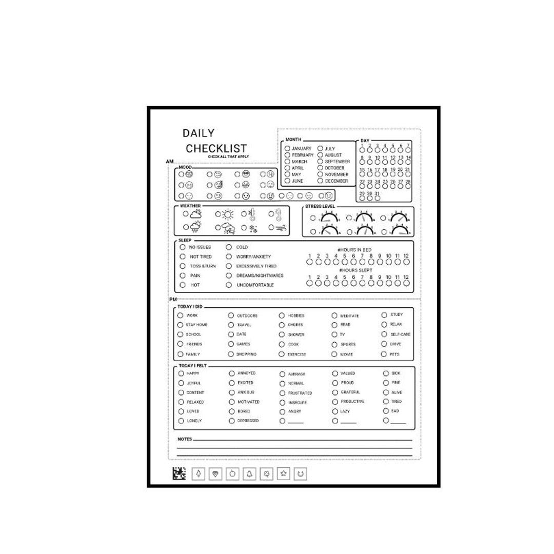 Rocketbook Custom Template Daily Checklist, Digital Download in Letter ...