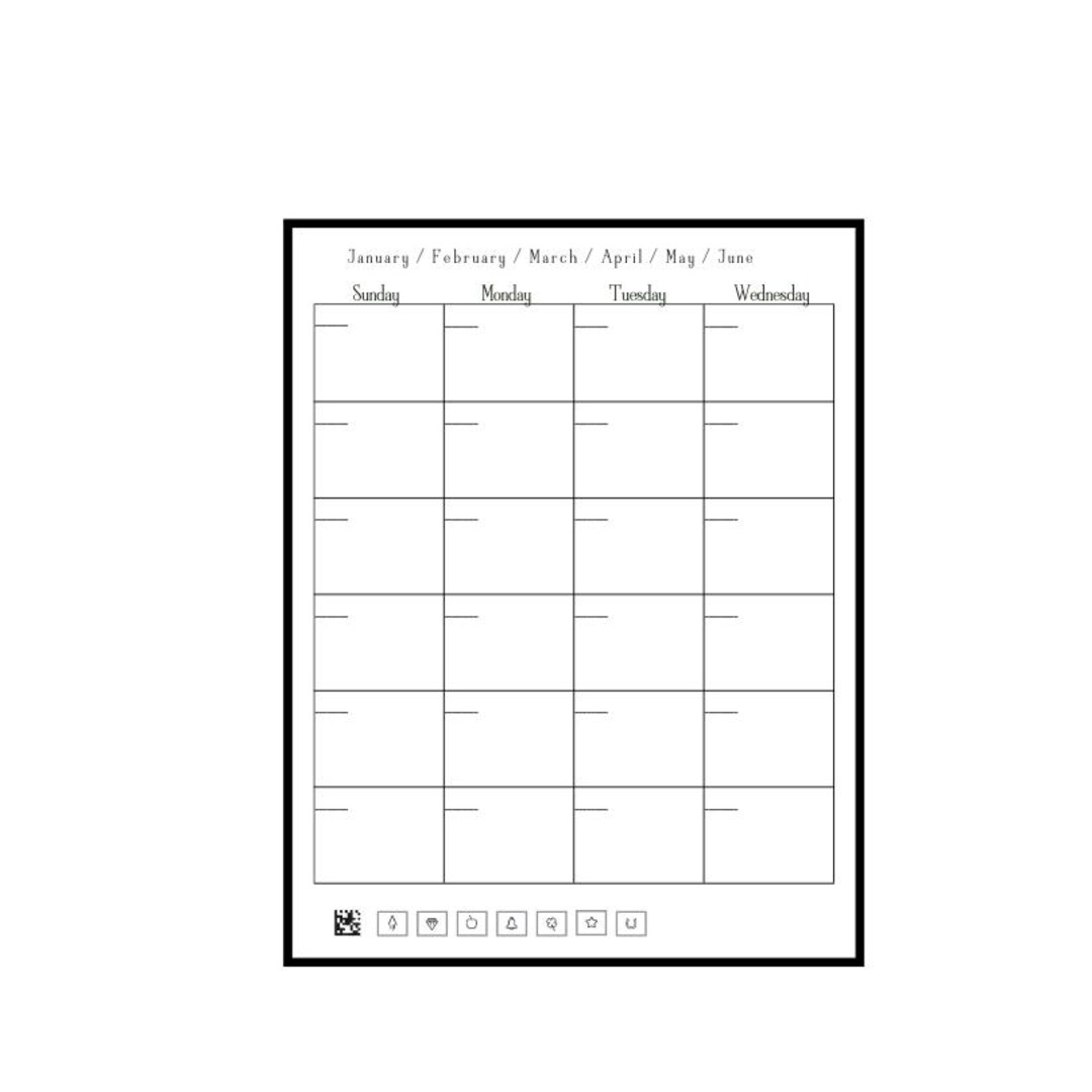 Rocketbook Calendar Two-page Spread Template - Digital Download-letter ...