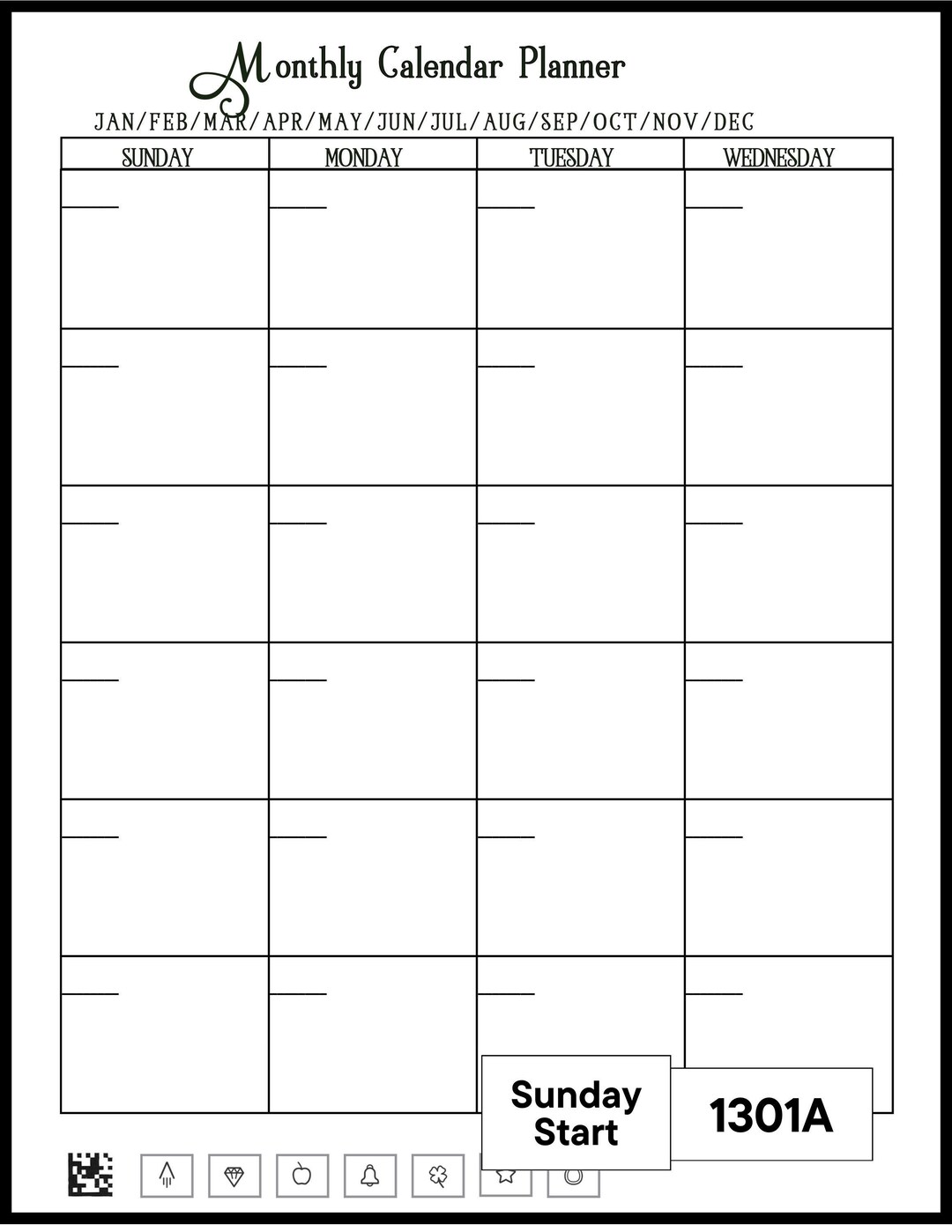 Rocketbook Custom Templates Monthly Planner 2 Page Spread- This Listing ...