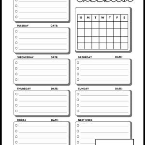 Custom Rocketbook Templates -checklist With Foil Option - Etsy