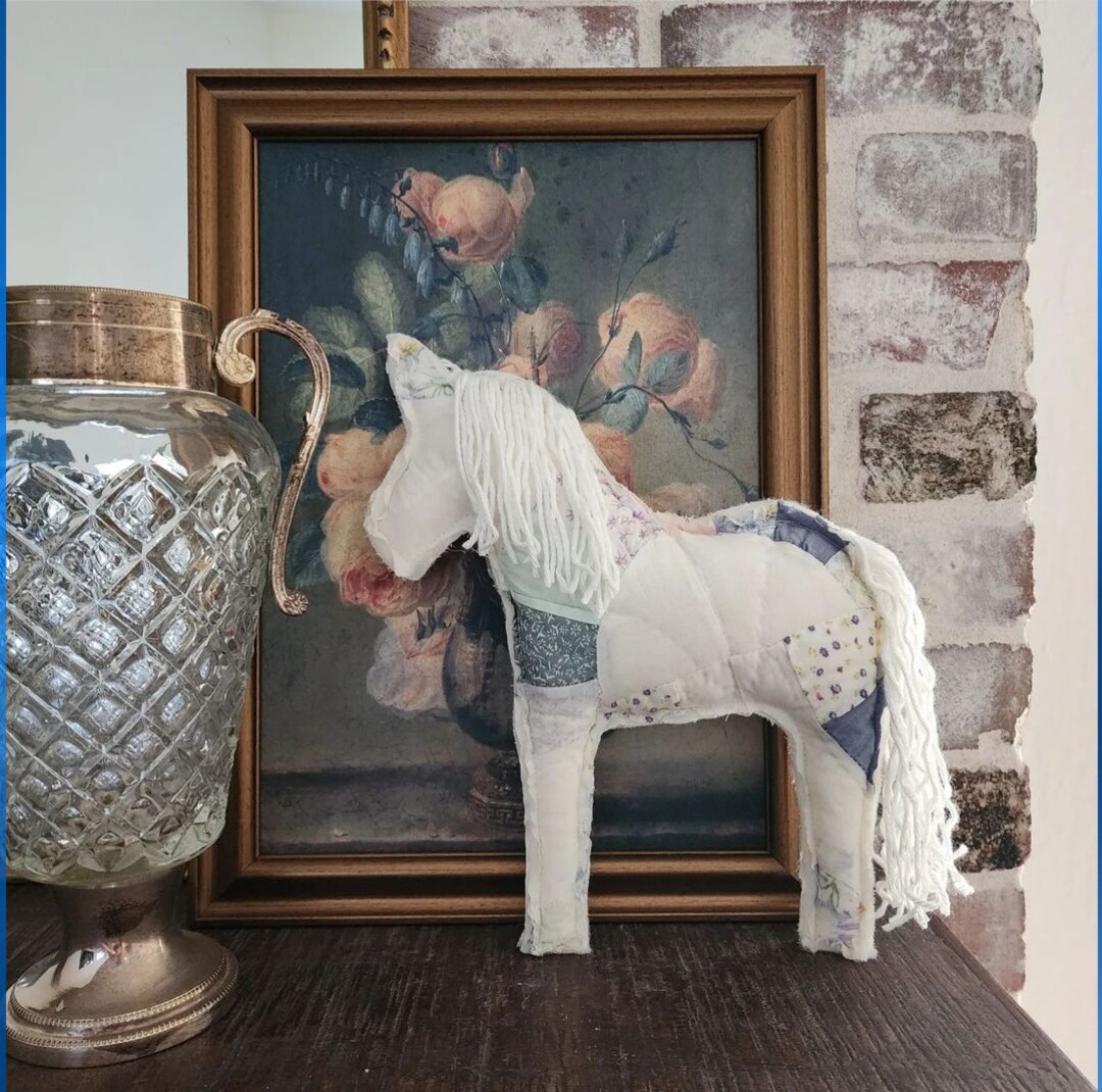 Vintage Quilt Stuffed Horse - Etsy