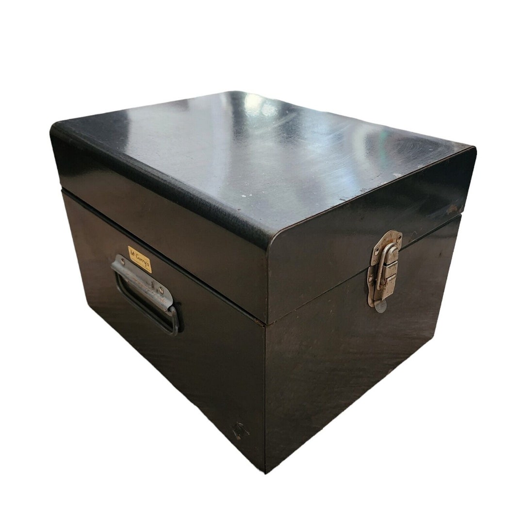 Vintage Metal Storage Box Carrying Case 35mm Slide Holder 12 Slide ...