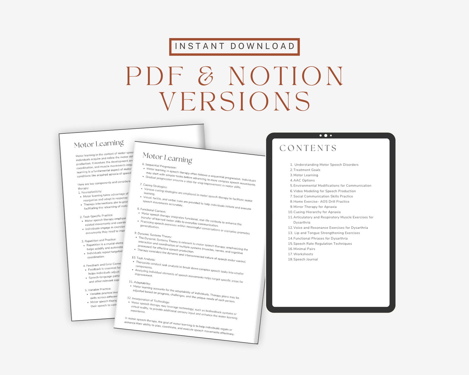 Motor Speech Intervention Activities for Slps AOS, Dysarthria, Minimal ...