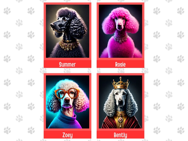 Guess Spoo? Card Game- the "guess Who?" Card Game Standard Poodle ...