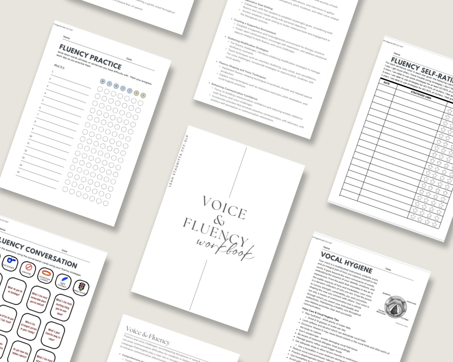 Fluency & Voice Exercises Intervention Activities for Medical Slps ...