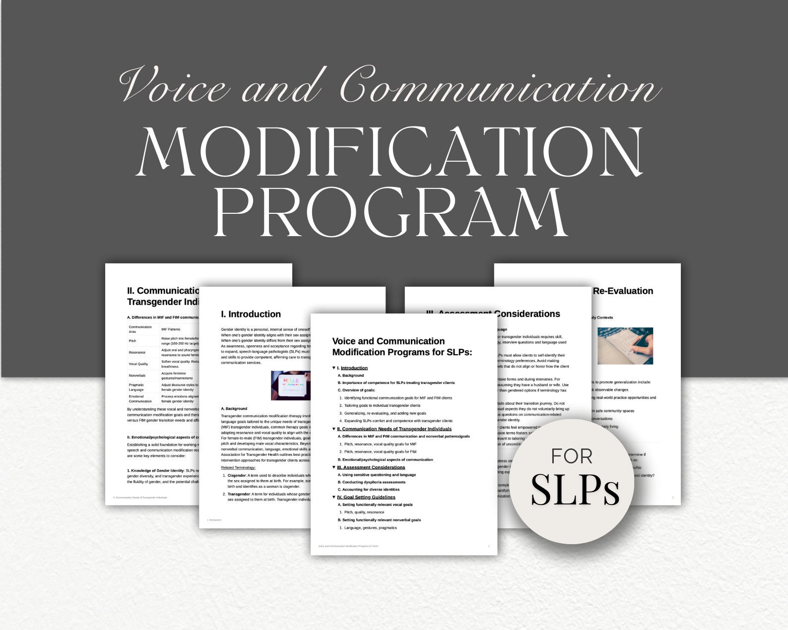 Voice and Communication Modification Program Guide for Slps Working ...