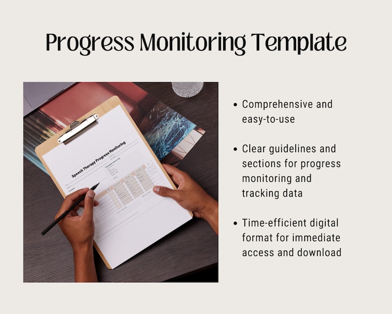 Speech Therapy Progress Monitoring Template: SLP Digital Resource (PDF ...