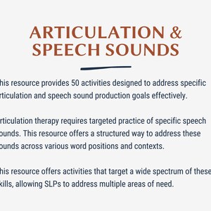 Articulation Speech Sound Production Intervention Activities for ...