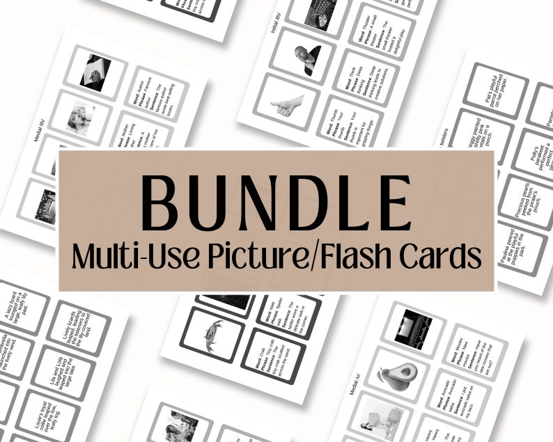 Picture Cards, Flashcards Game Cards, Language Versatile Multi-use Speech Therapy, Lesson Plan ...