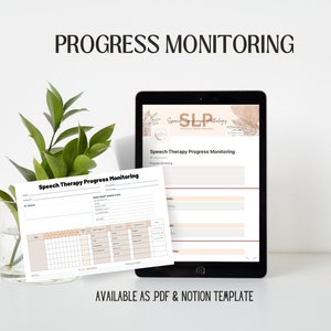 Speech Progress Monitoring Template ¬ion - Medical Slp's Digital ...