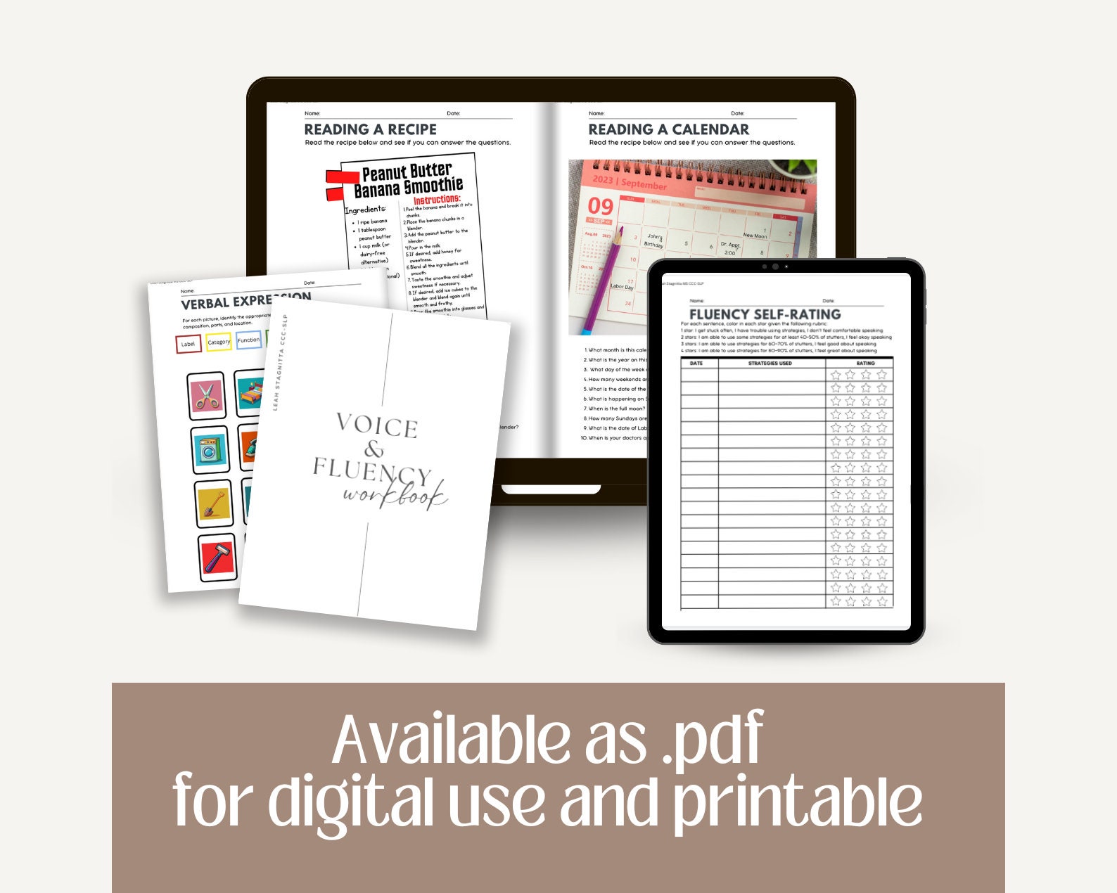 Speech Language Pathologist Adult Therapy Bundle, Speech Therapy ...