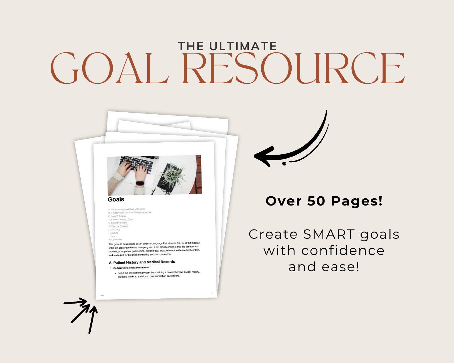 Goal Writing SLP Resource, Printable .pdf, Notion, Creating SMART Goals ...