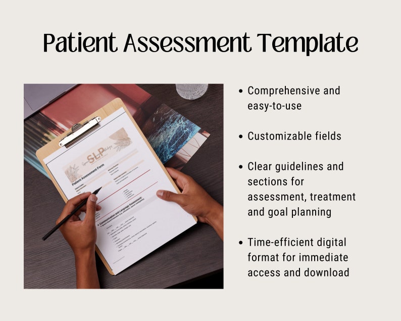 Speech Therapy Patient Assessment Form, Template-notion, Pdf Form ...