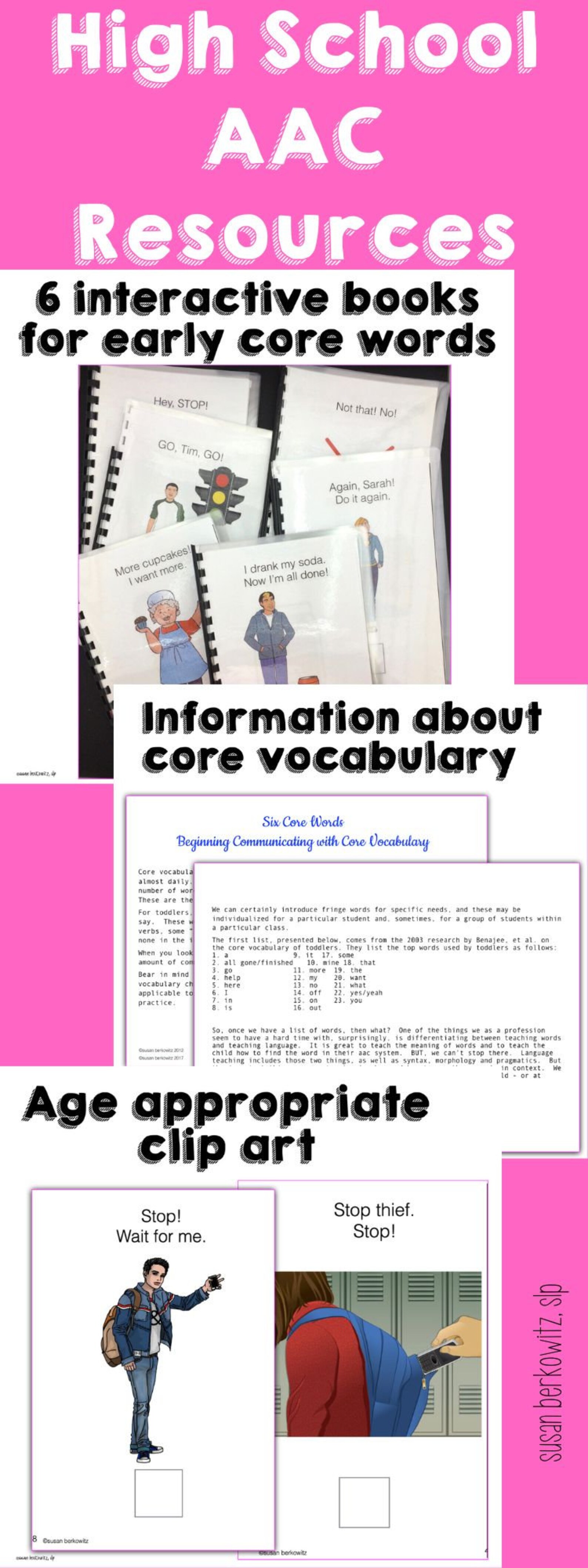 High School AAC Core Vocabulary Activity Interactive Books Core Words ...
