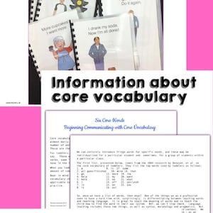 High School AAC Core Vocabulary Activity Interactive Books Core Words ...