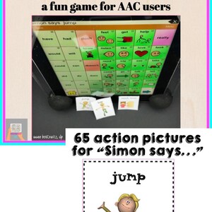 Simon Says AAC Core Words Game - Speech Therapy, Special Education - Etsy