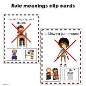 Back to School Activities Speech Therapy Classroom Posters Rules for ...