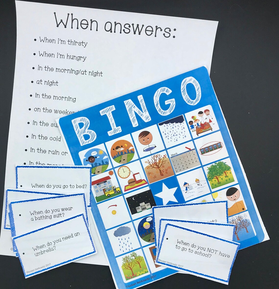Wh Questions Bingo Game for Speech Therapy Activity for Language ...