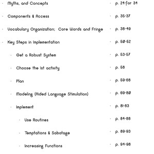 AAC Implementation Handbook Teach Core Words AAC Training Speech ...