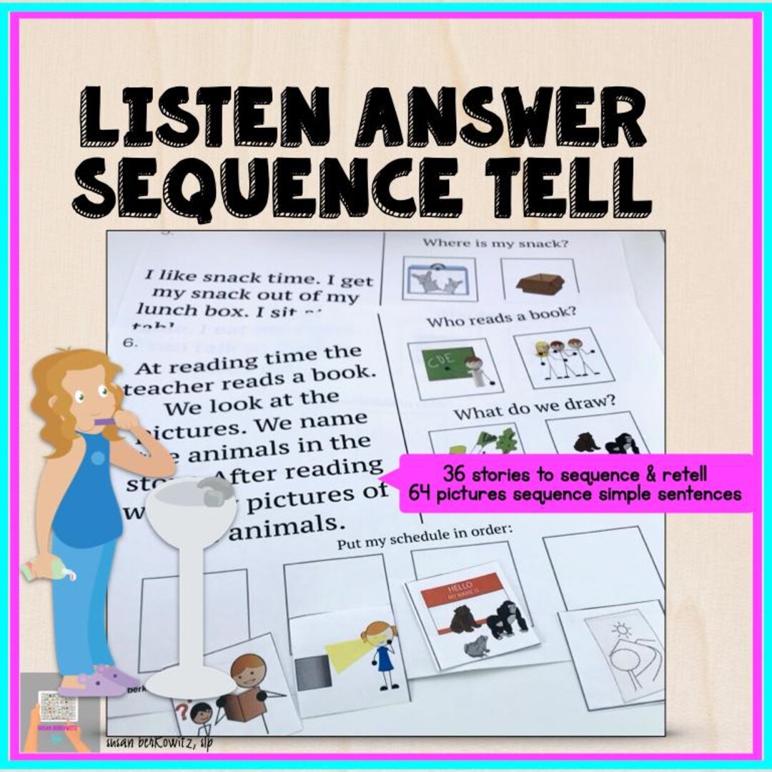 Sequencing Cards Story Retell Template Speech Therapy Printable ...