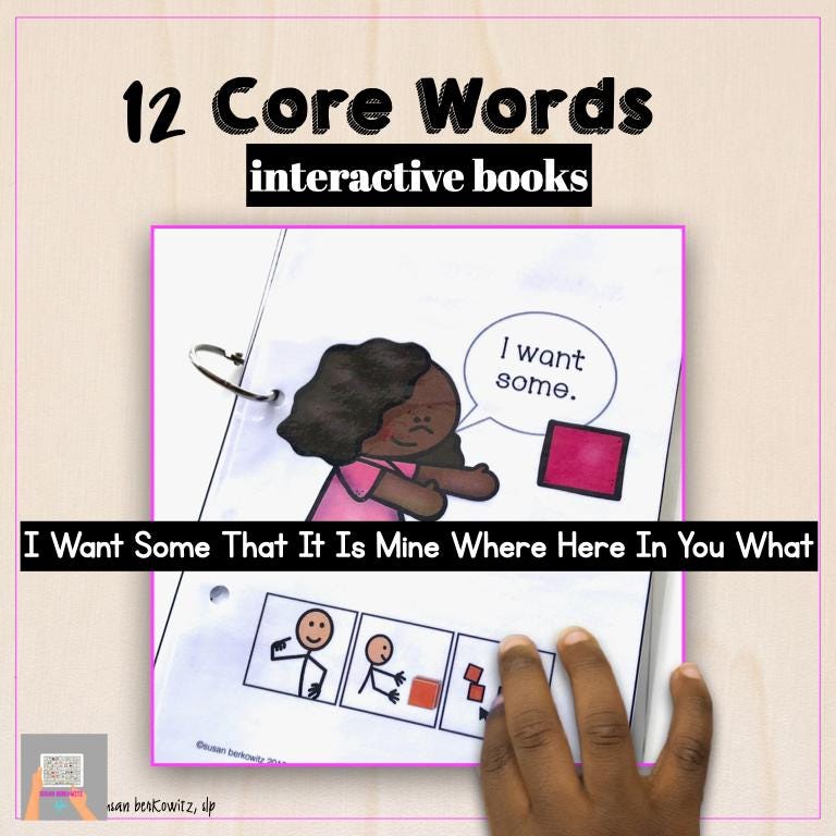 AAC Core Vocabulary Interactive Books: Speech Therapy & Autism - Etsy