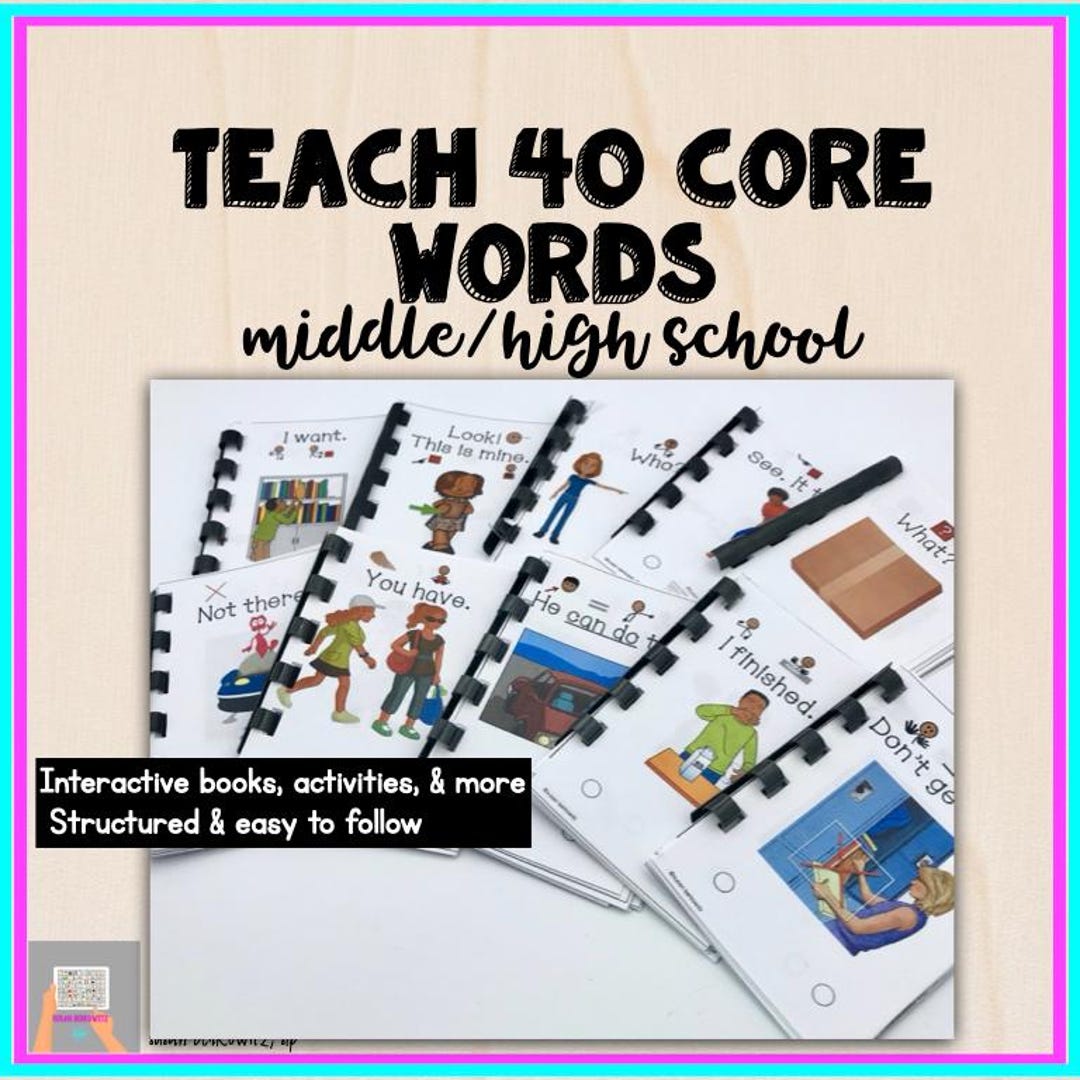 AAC Core Vocabulary Activities Teach Core Word Adolescent Speech ...
