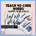 AAC Core Vocabulary Activities Teach Core Word Adolescent Speech ...