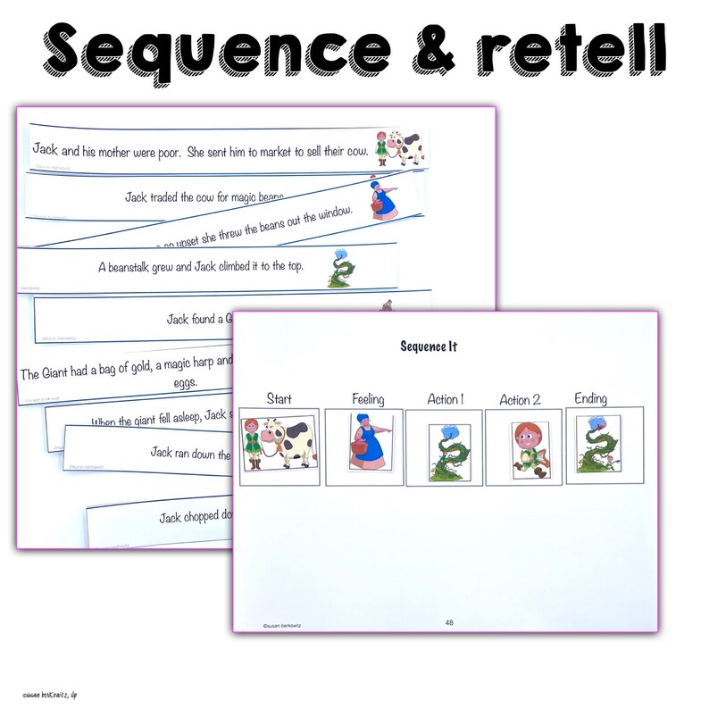 Speech Therapy Activities Jack & the Beanstalk Sequencing Cards ...