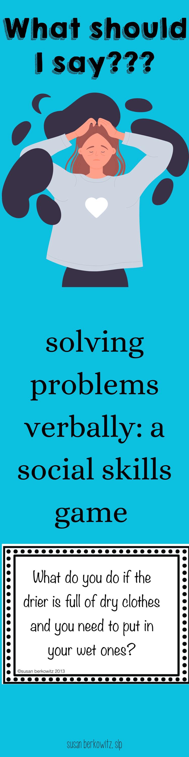 Problem Solving Game Speech Therapy Activity Social Skills for Special ...