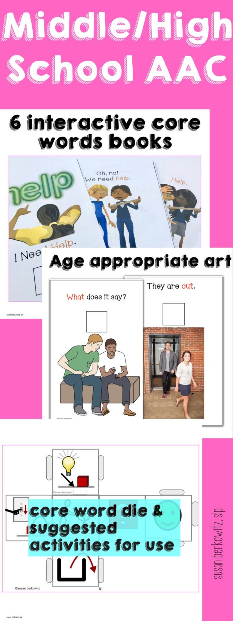 AAC Core Words Activity Middle or High School Core Vocabulary Speech ...