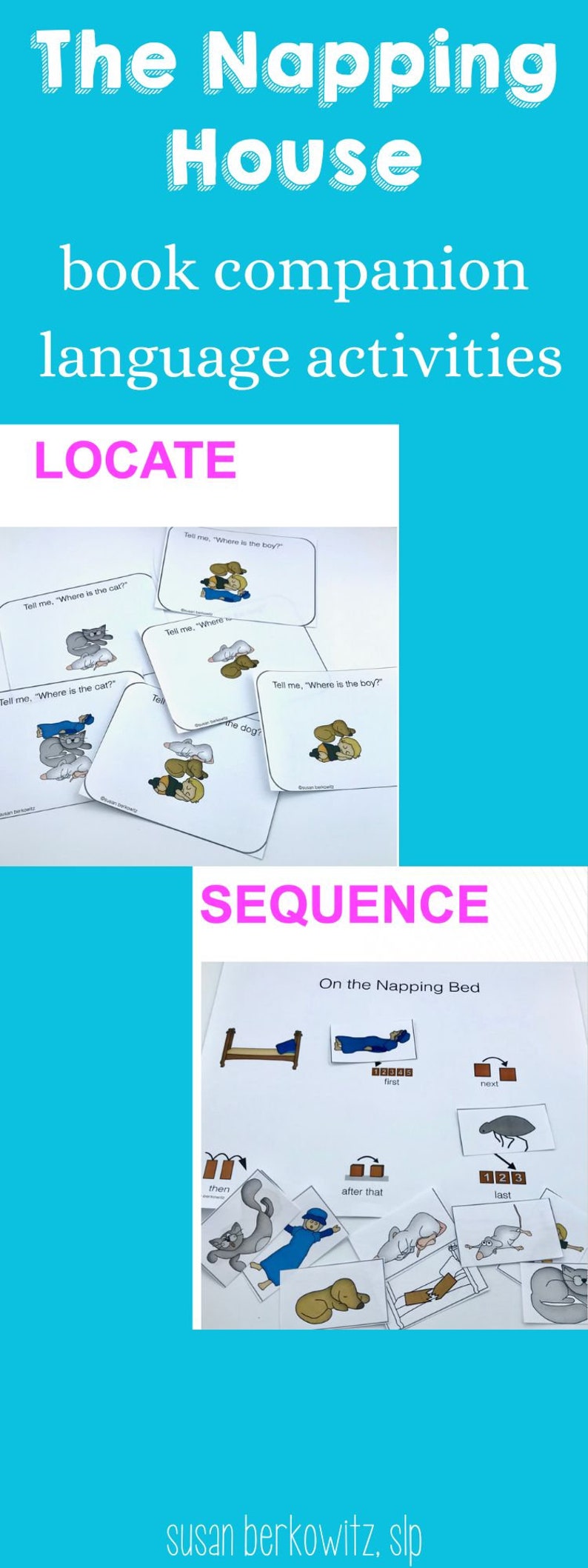 The Napping House Language Activities: Speech Therapy, Homeschool ...