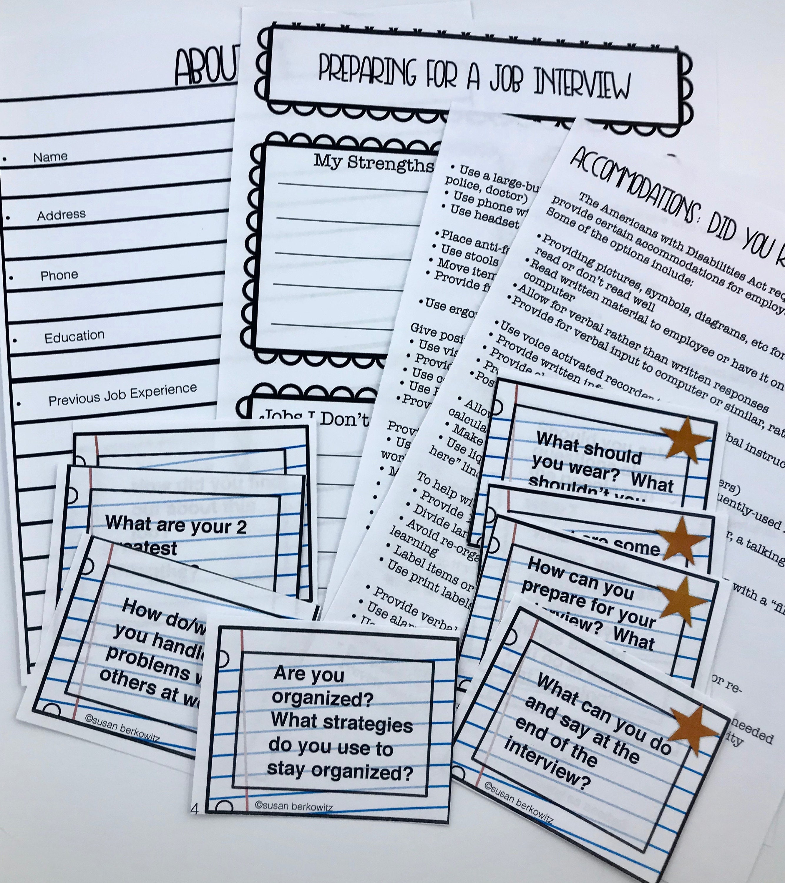 Prepare for Job Interview Special Needs Teens and Young Adults Language ...