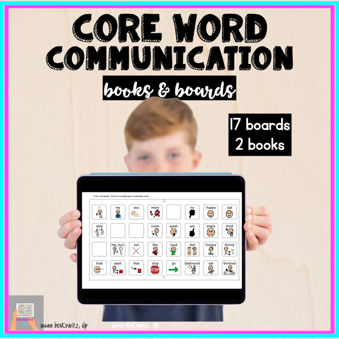 Core Vocabulary for Everyday Activities AAC Core Boards for SLP ...