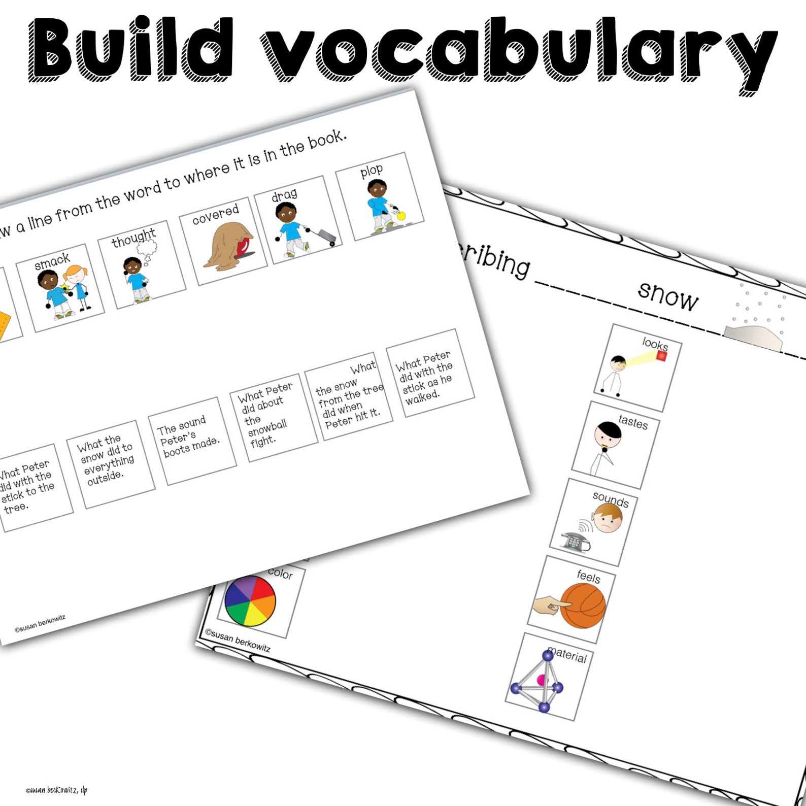 Snowy Day Book Companion Language Activities for Elementary Speech ...
