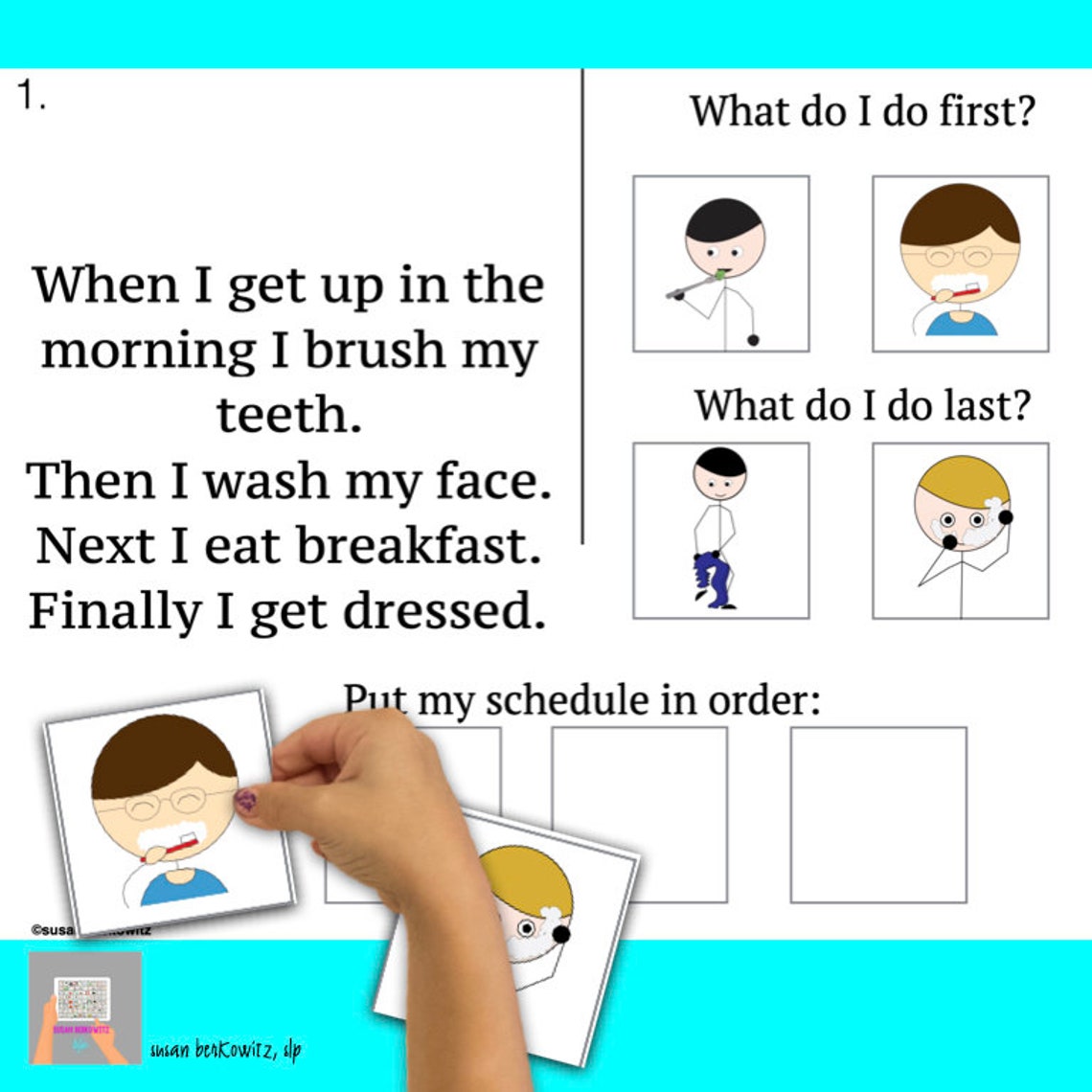 Sequencing Cards Story Retell Template Speech Therapy Printable ...