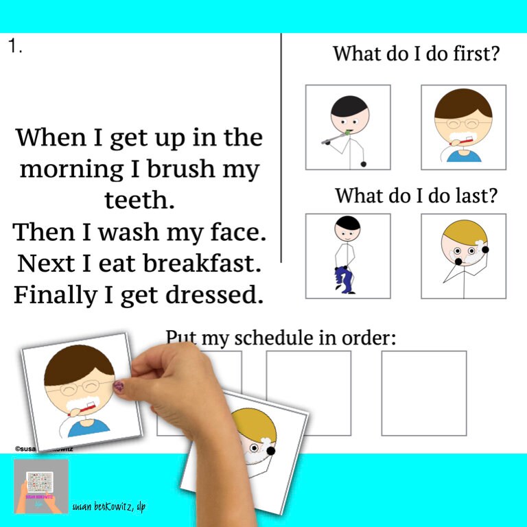 Sequencing Cards Story Retell Template Speech Therapy Printable ...