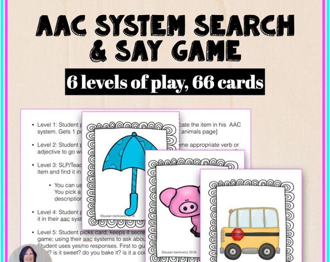 AAC Core Words Activity Middle or High School Core Vocabulary Speech ...