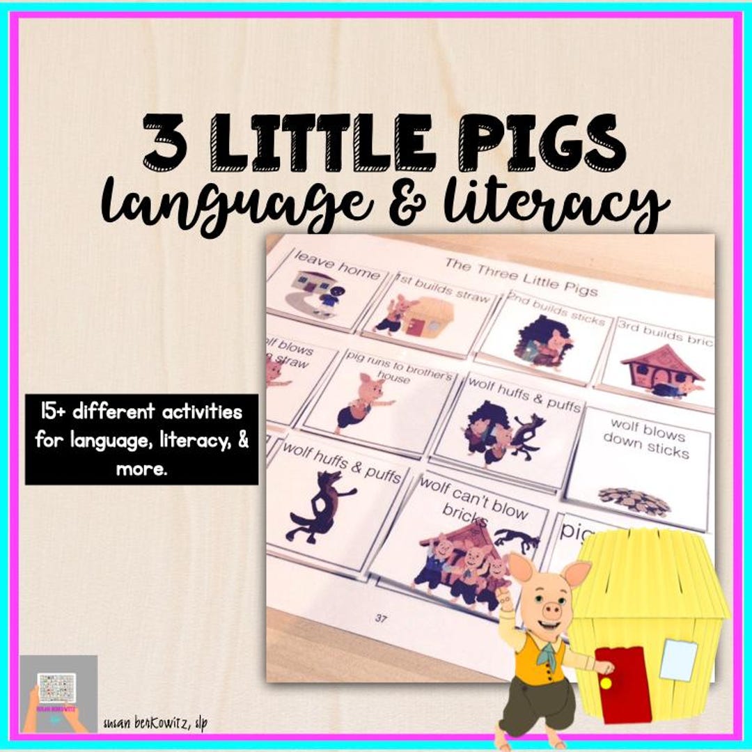 3 Little Pigs Literacy Activities, Speech Therapy, Sequencing Cards ...