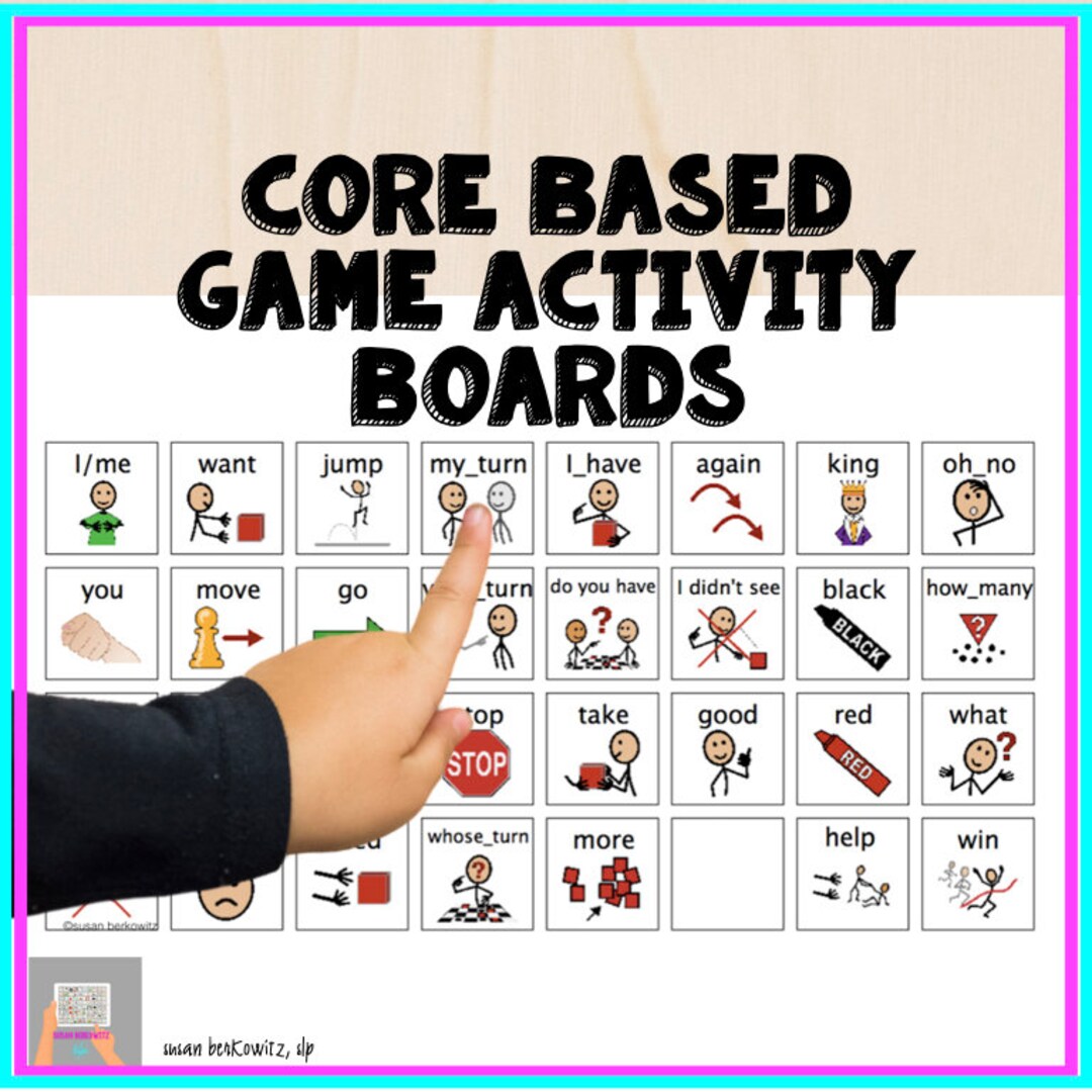 AAC Core Word Picture Communication Boards for Games Activities ...