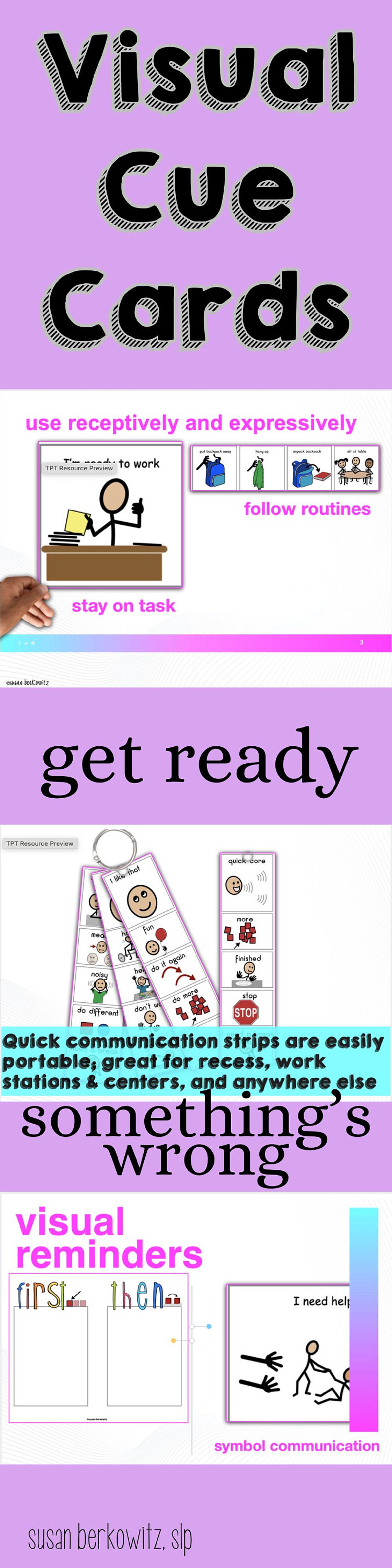 Visual Cue Cards Autism Speech Therapy Visual Behavior Communication ...