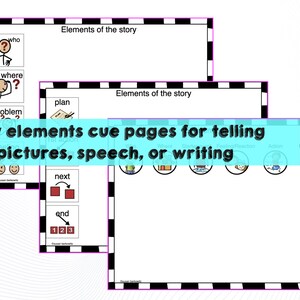 Visual Cue Cards Story Template: Speech Therapy & Homeschool (printable ...